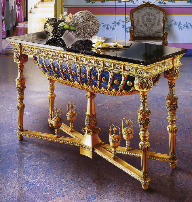 CAP-284 Russian Center Console Table – David Michael Furniture