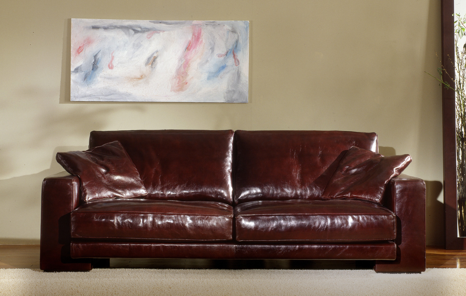 OR-236-3S Transitional Leather Sofa – David Michael Furniture