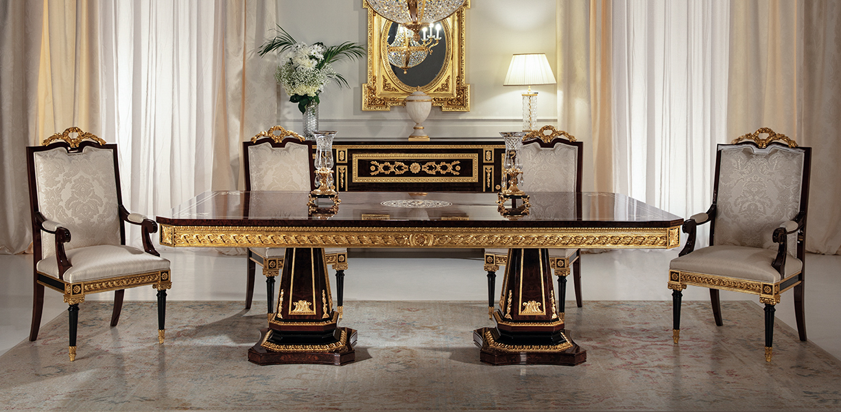 TM-8025 Neoclassical Dining Table – David Michael Furniture